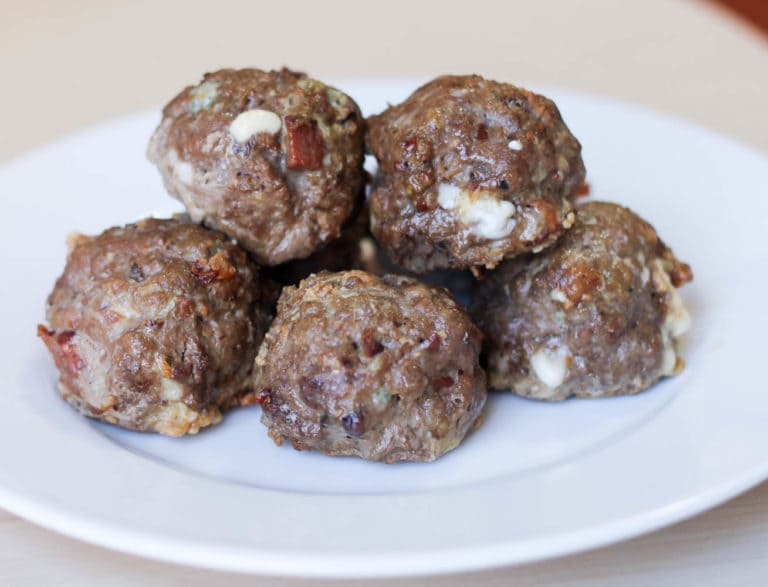 Bacon Blue Cheese Meatballs - Smile Sandwich