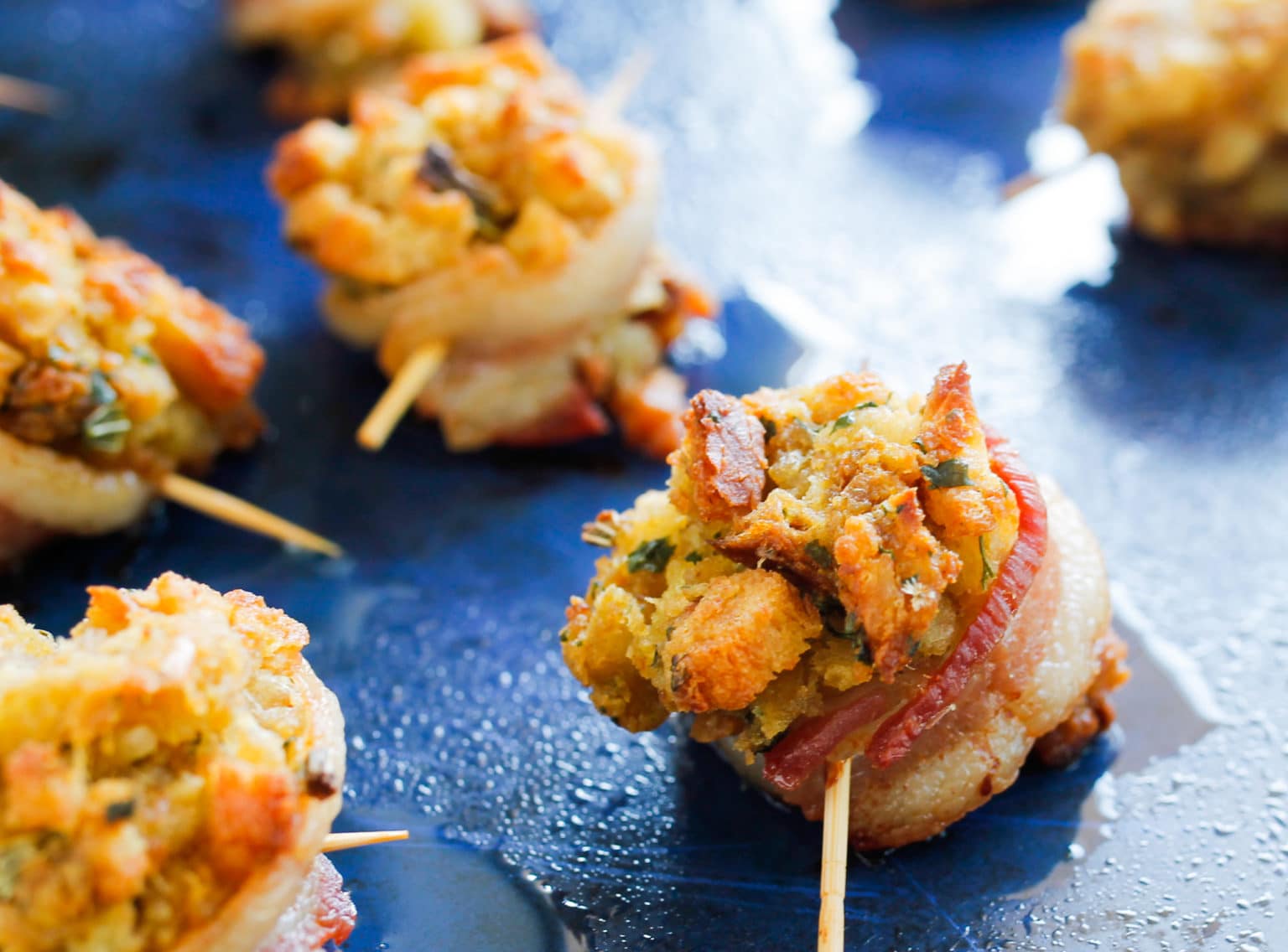 3-Ingredient Bacon Wrapped Stuffing Bites - Smile Sandwich